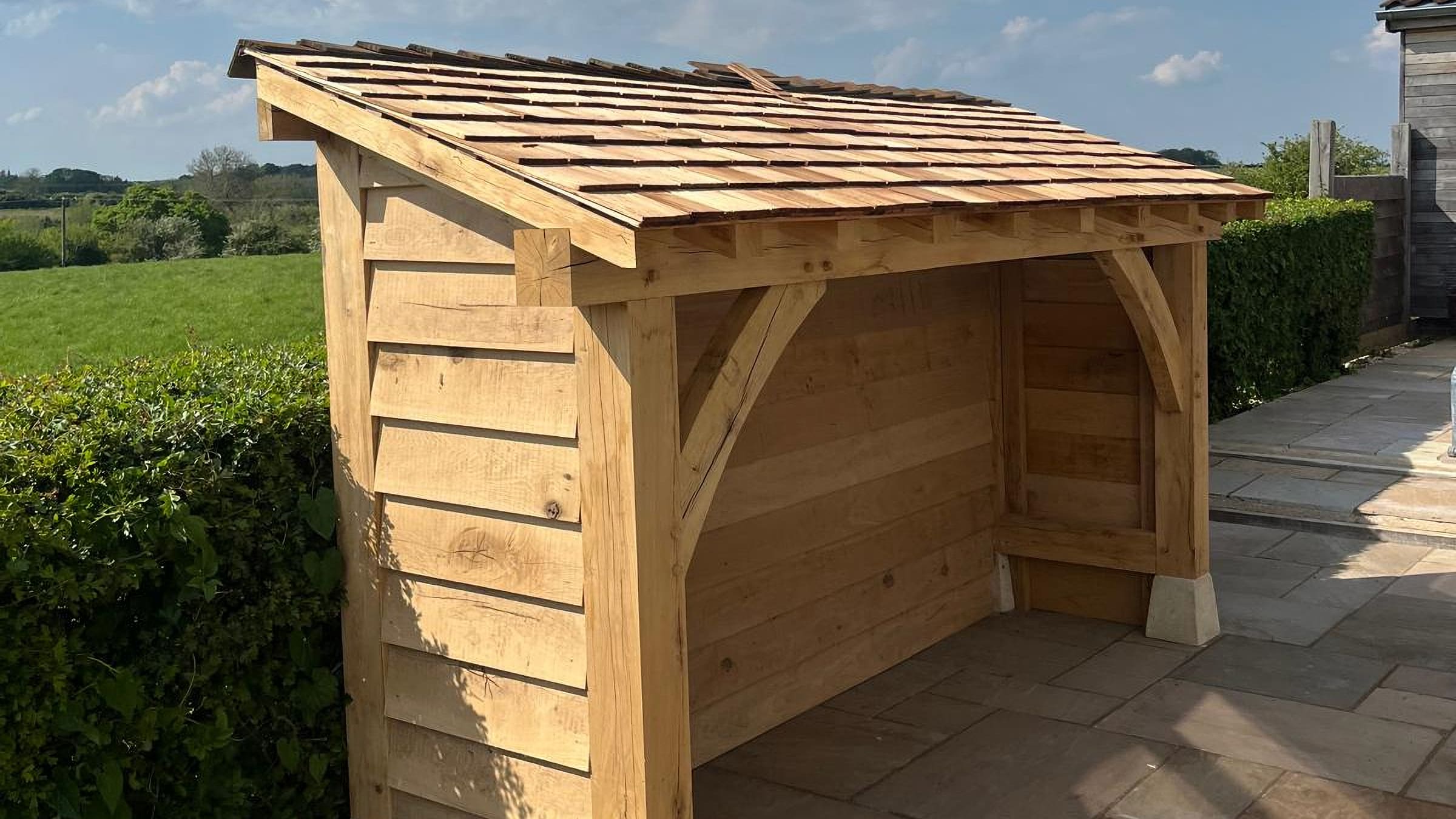 Cedar Log Storage Buildings